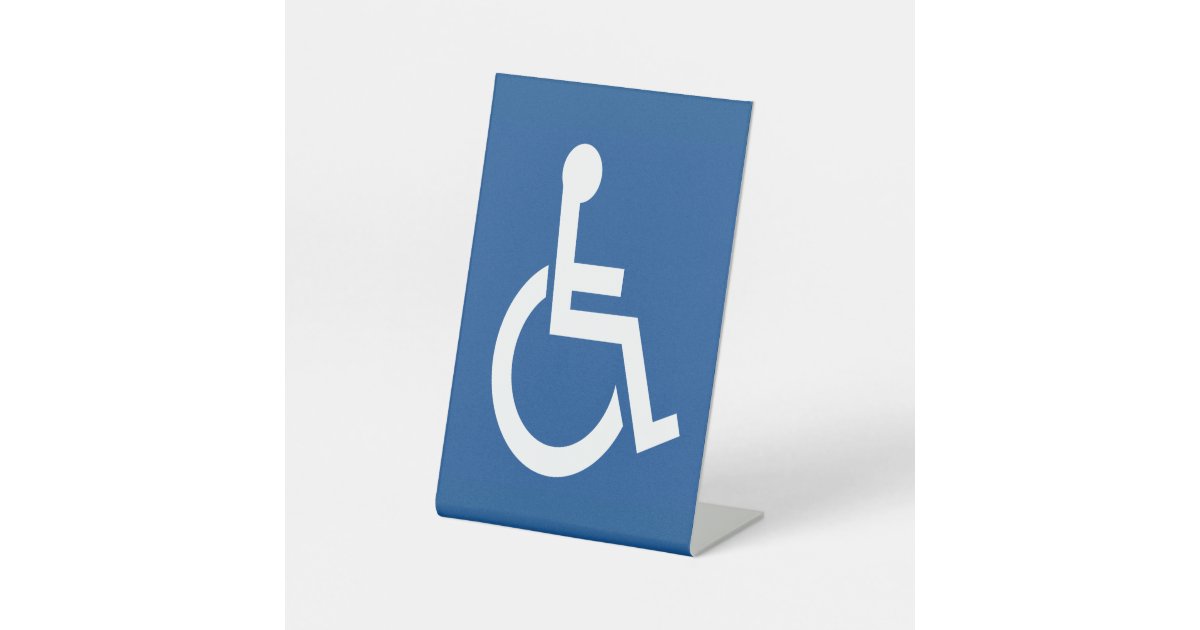 Handicapped Pedestal Sign | Zazzle