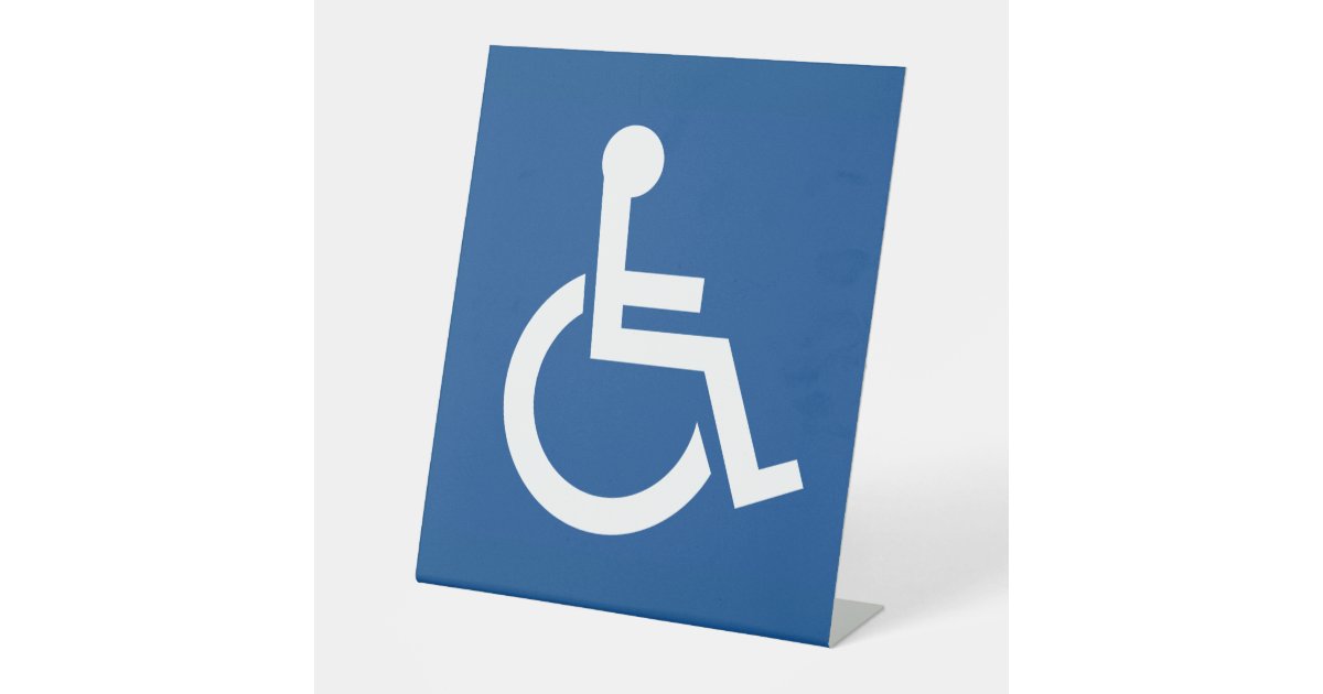Handicapped Pedestal Sign | Zazzle