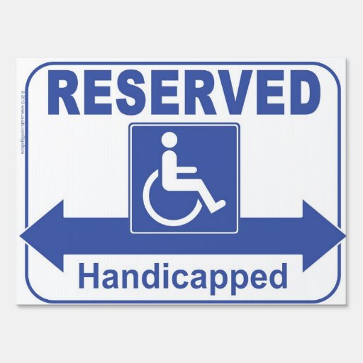 Handicapped Reserved Parking Traffic Sign | Zazzle
