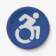 Handicapped Sign Modern Paper Plates | Zazzle