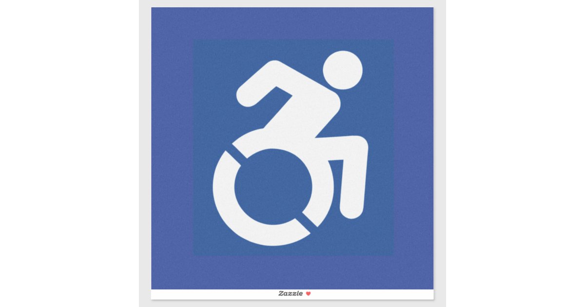 Handicapped Sign Modern Sticker | Zazzle