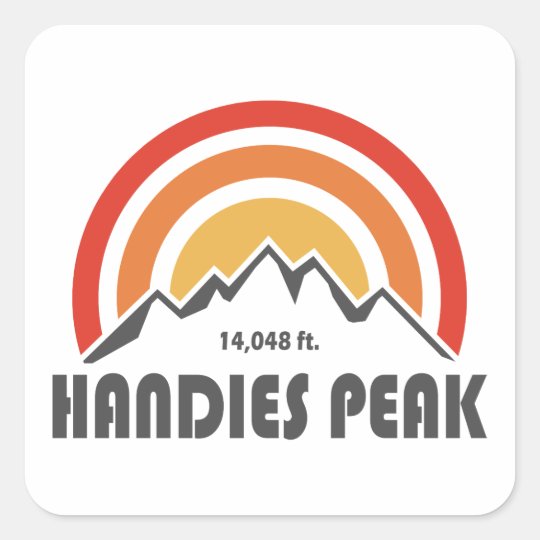 Handies Peak Square Sticker | Zazzle.com