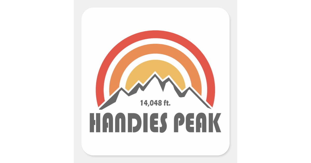 Handies Peak Square Sticker | Zazzle