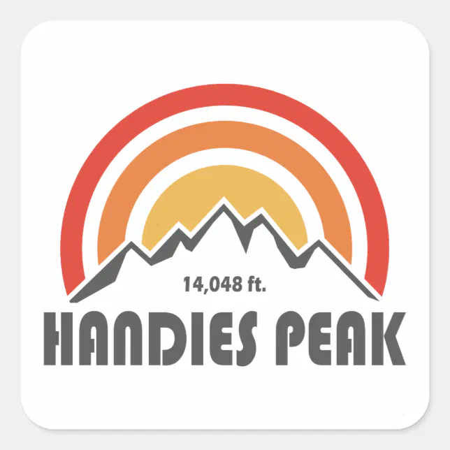 Handies Peak Square Sticker | Zazzle
