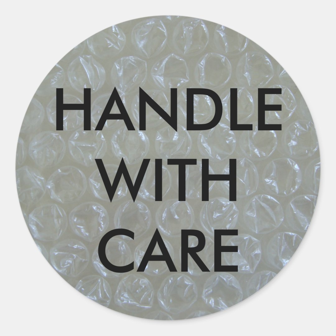 Handle With Care Sticker | Zazzle