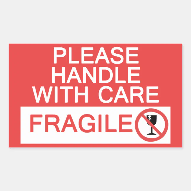 Handle with Care Sticker | Zazzle