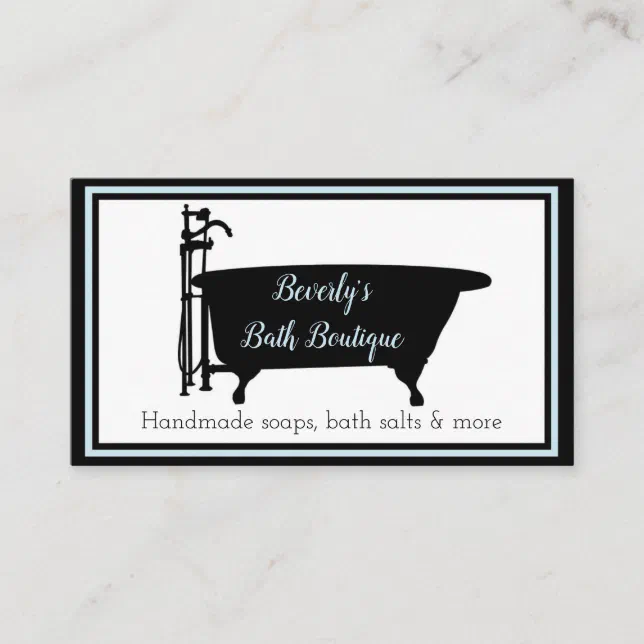Handmade Bath Boutique Business Card | Zazzle