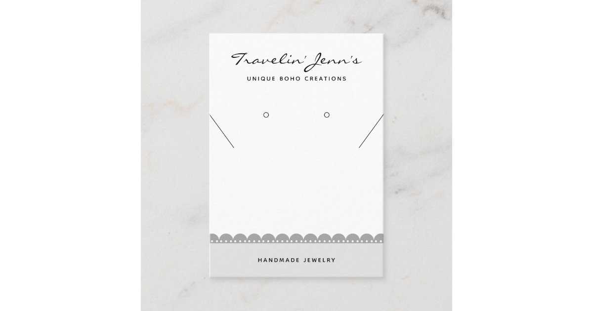 Handmade Business QR Code Jewelry Display Cards | Zazzle