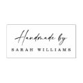 Handmade by custom name elegant handwritten script rubber stamp | Zazzle