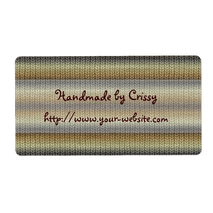 Handmade by - knitting design label | Zazzle.com