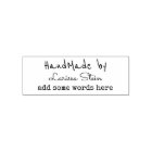 Handmade By (Your Name) + Text Self-inking Stamp | Zazzle