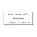 Handmade Certificate of Authenticity Rubber Stamp | Zazzle