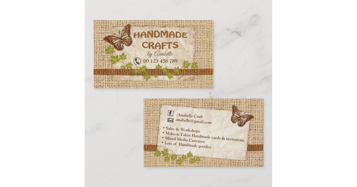 Handmade crafts business card | Zazzle.com