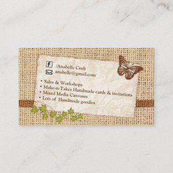 Handmade crafts business card | Zazzle