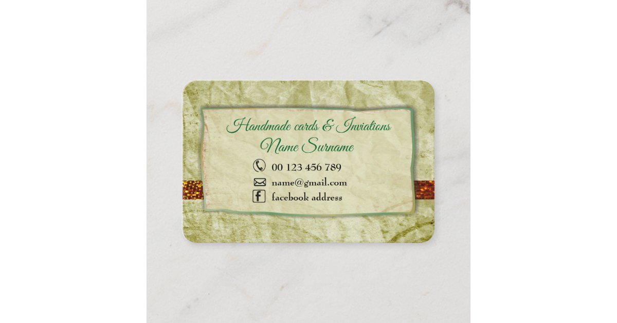 Handmade crafts business card | Zazzle