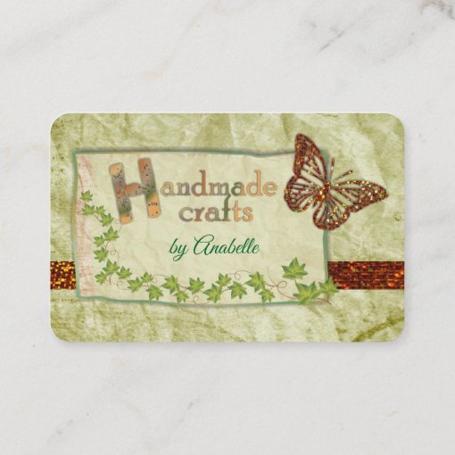 Handmade crafts business card | Zazzle