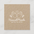 Handmade crafts modern brown kraft paper rustic calling card | Zazzle.com