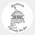Handmade Especially For You Crochet Personalized Classic Round Sticker ...