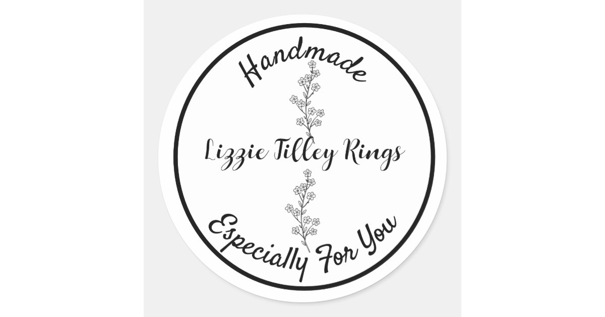 Handmade Especially For You. Editable Classic Round Sticker | Zazzle