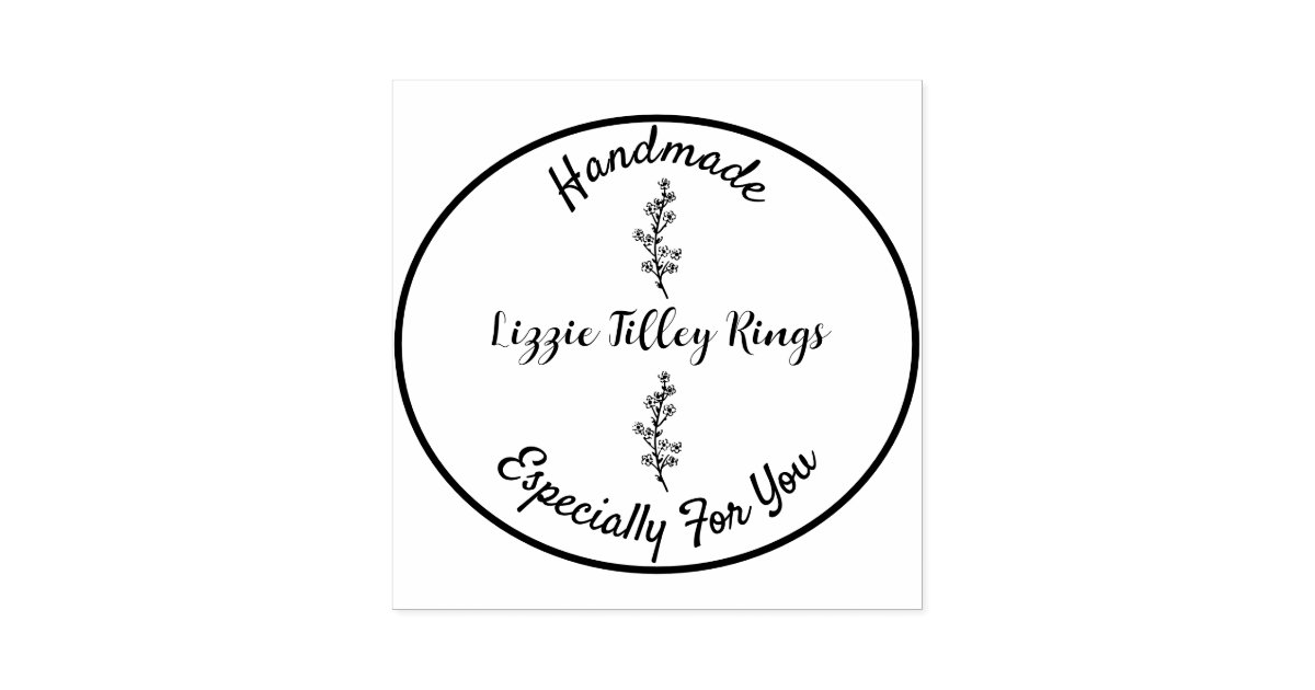 Handmade Especially For You. Editable Rubber Stamp | Zazzle