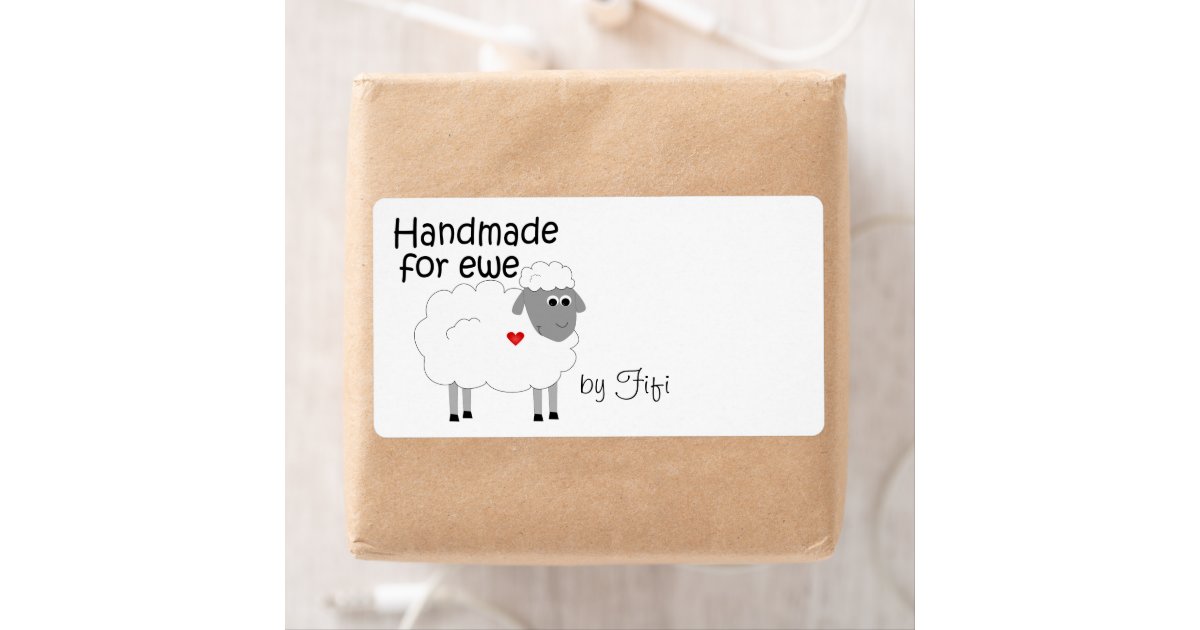 Handmade for Ewe Gift Label | Zazzle