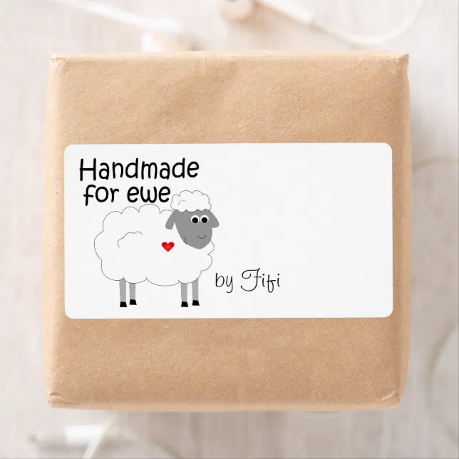 Handmade for Ewe Gift Label | Zazzle