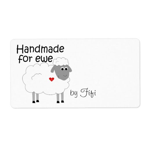 Handmade for Ewe Gift Label | Zazzle