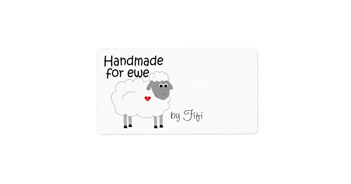 Handmade for Ewe Gift Label | Zazzle.com