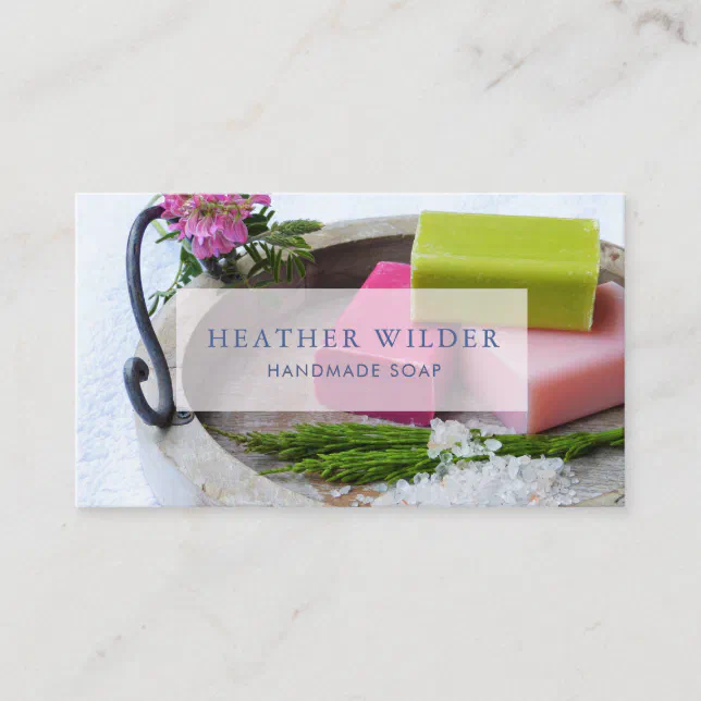 Handmade Hand Crafted Soap Products Business Card | Zazzle
