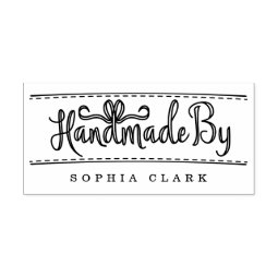 Handmade Handcrafted Ribbon & Sewing Tailor Rubber Stamp | Zazzle
