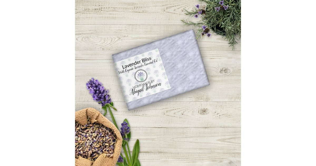 Handmade | Homemade Lavender Soap | Scrub Label | Zazzle