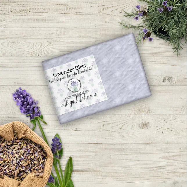 Handmade | Homemade Lavender Soap | Scrub Label | Zazzle