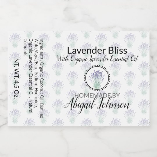 Handmade | Homemade Lavender Soap | Scrub Label | Zazzle.com