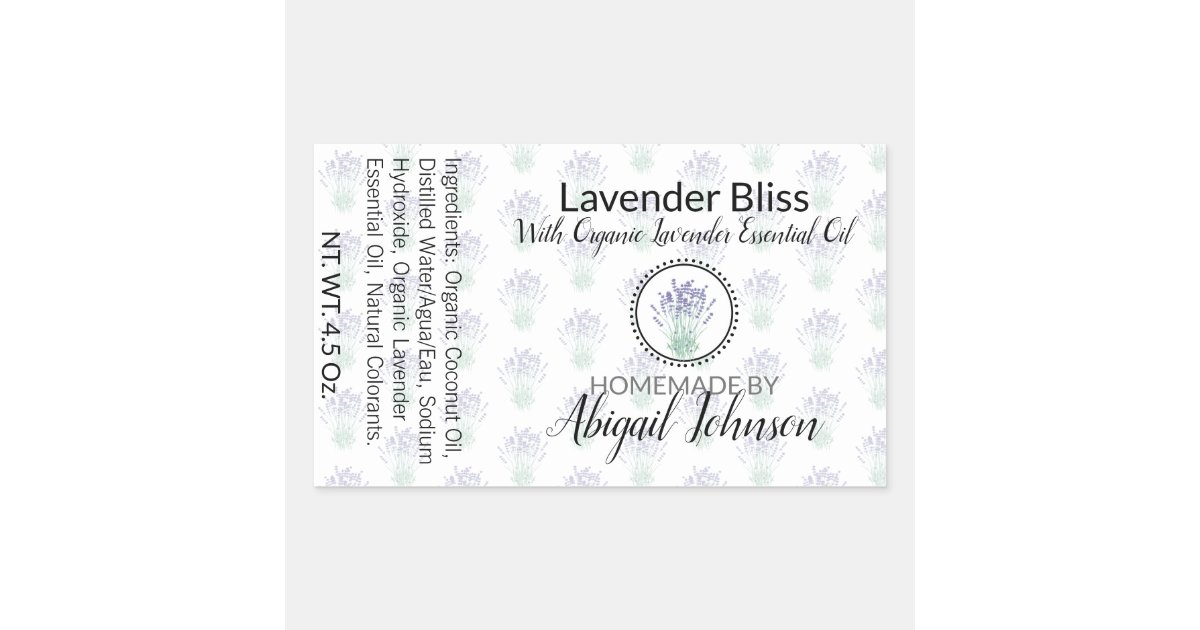Handmade | Homemade Lavender Soap | Scrub Label | Zazzle
