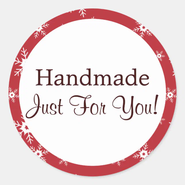 Handmade Just For You Classic Round Sticker | Zazzle