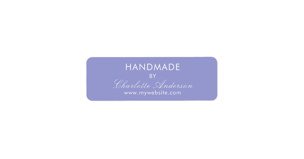 Handmade made by name violet label | Zazzle
