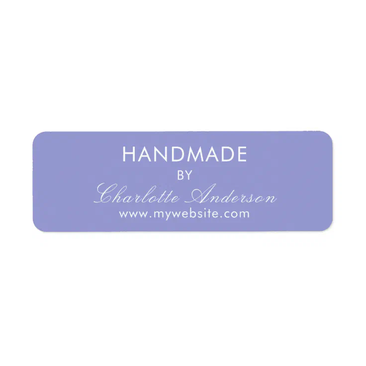 Handmade made by name violet label | Zazzle