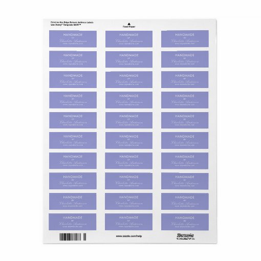 Handmade made by name violet label | Zazzle