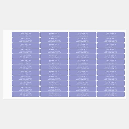 Handmade made by name violet script labels | Zazzle