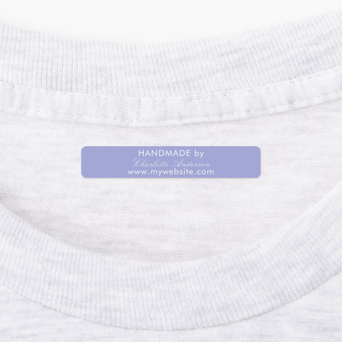 Handmade made by name violet script labels | Zazzle.com