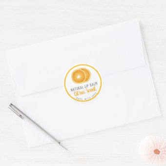 Handmade Orange Tangerine Citrus Lip Balm Labels | Zazzle