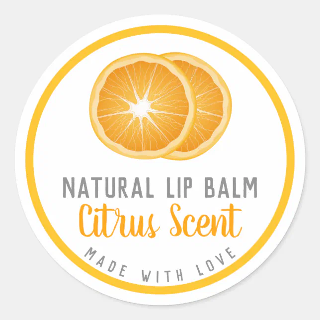 Handmade Orange Tangerine Citrus Lip Balm Labels | Zazzle