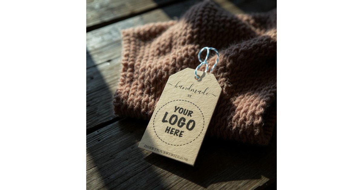 Handmade Price Hang Tag Your Logo Kraft Price Tag | Zazzle