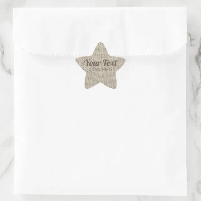 Handmade Product Vintage Simple Trendy Hessian Star Sticker | Zazzle