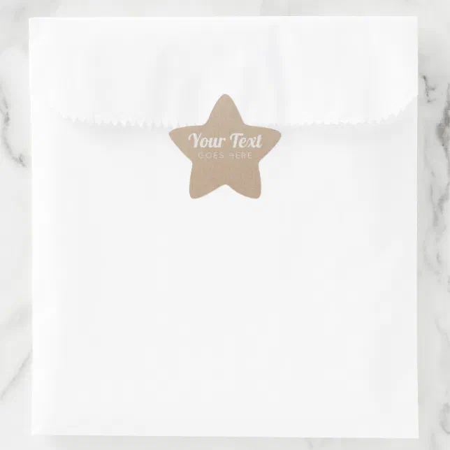 Handmade Product Vintage Simple Trendy Kraft Paper Star Sticker | Zazzle
