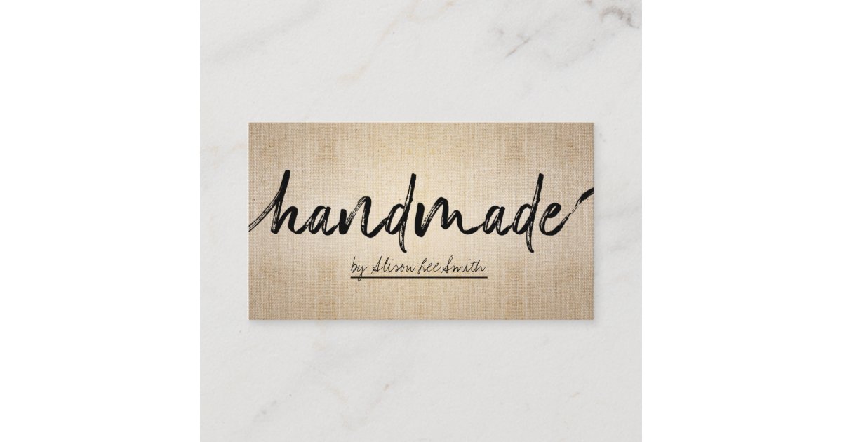 Handmade Rustic Kraft Business Card | Zazzle