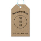 Handmade Shop • logo Gift Tags | Zazzle