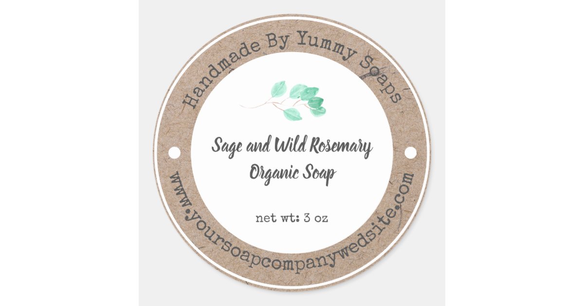 Handmade Soap Label | Faux Kraft Paper | Zazzle