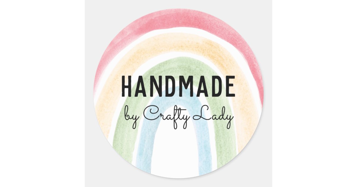 Handmade Sticker - Rainbow | Zazzle