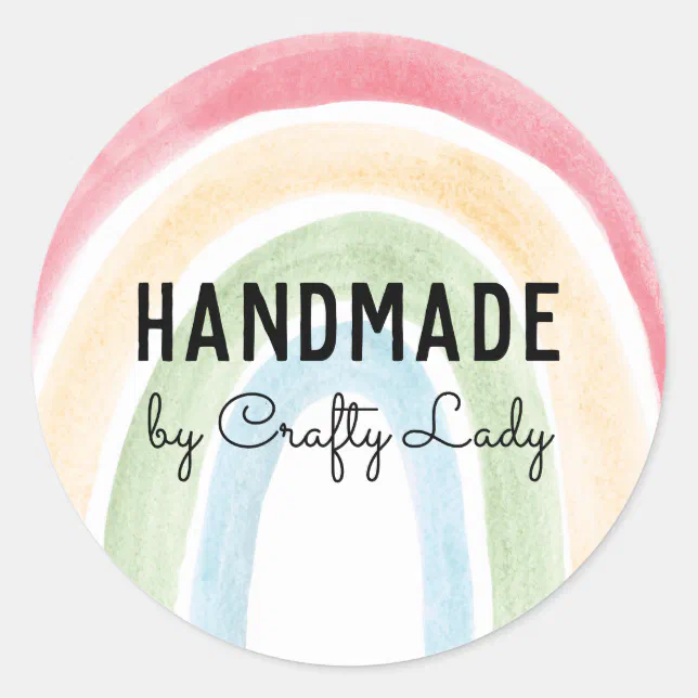 Handmade Sticker - Rainbow | Zazzle